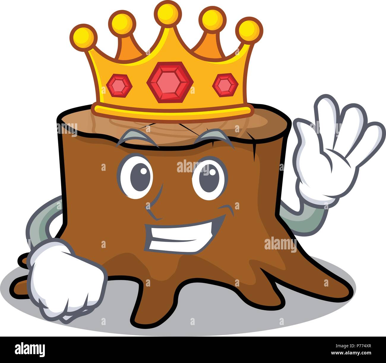 King tree stump mascot cartoon Stock Vector Image & Art - Alamy