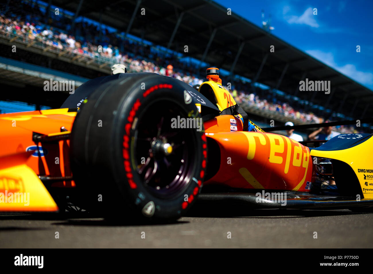 The number 26 Andretti Autosport car of Zach Veach ready to race at the ...