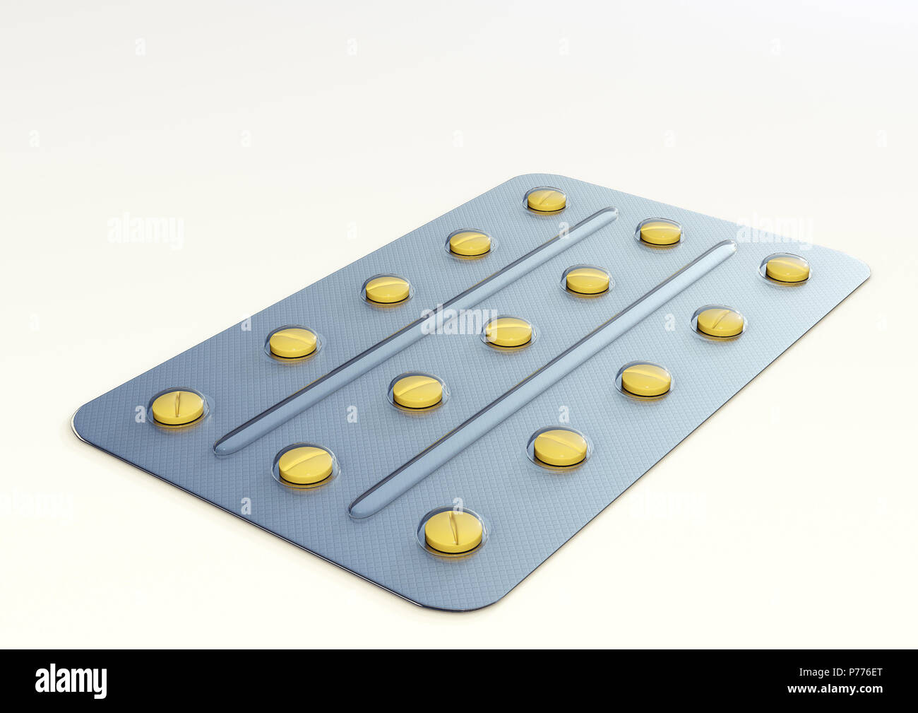 A 3D illustration of medicine blister Stock Photo - Alamy