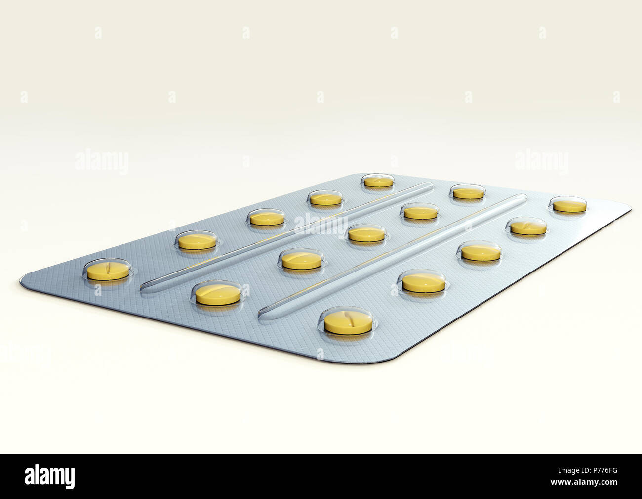 A 3D illustration of medicine blister Stock Photo - Alamy