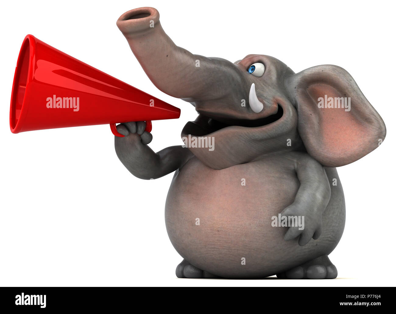 Fun elephant - 3D Illustration Stock Photo - Alamy