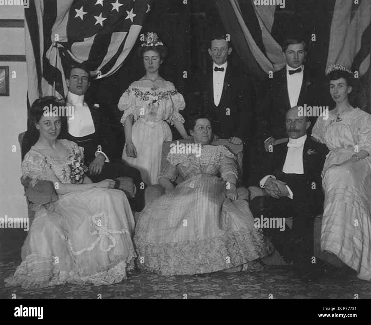 . English: Group of men and women at party, China, 1907 . English ...