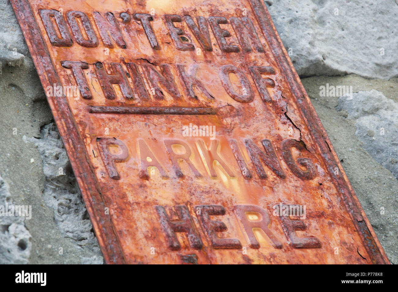 “Don’t even think of parking here”. Humorous No Parking message on a ... “Don’t even think of parking here”. Humorous No Parking message on a ...