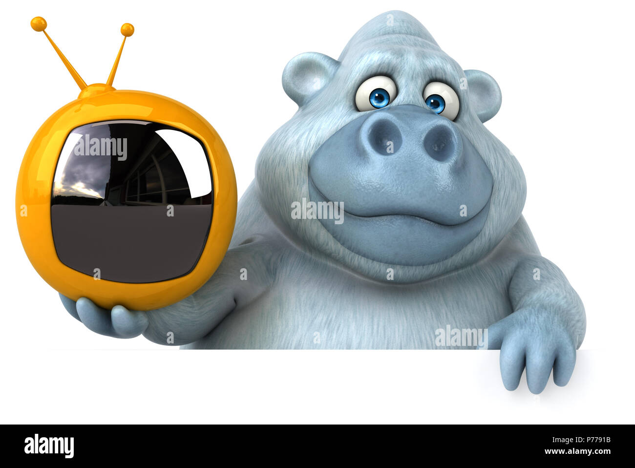 Fun yeti - 3D Illustration Stock Photo - Alamy