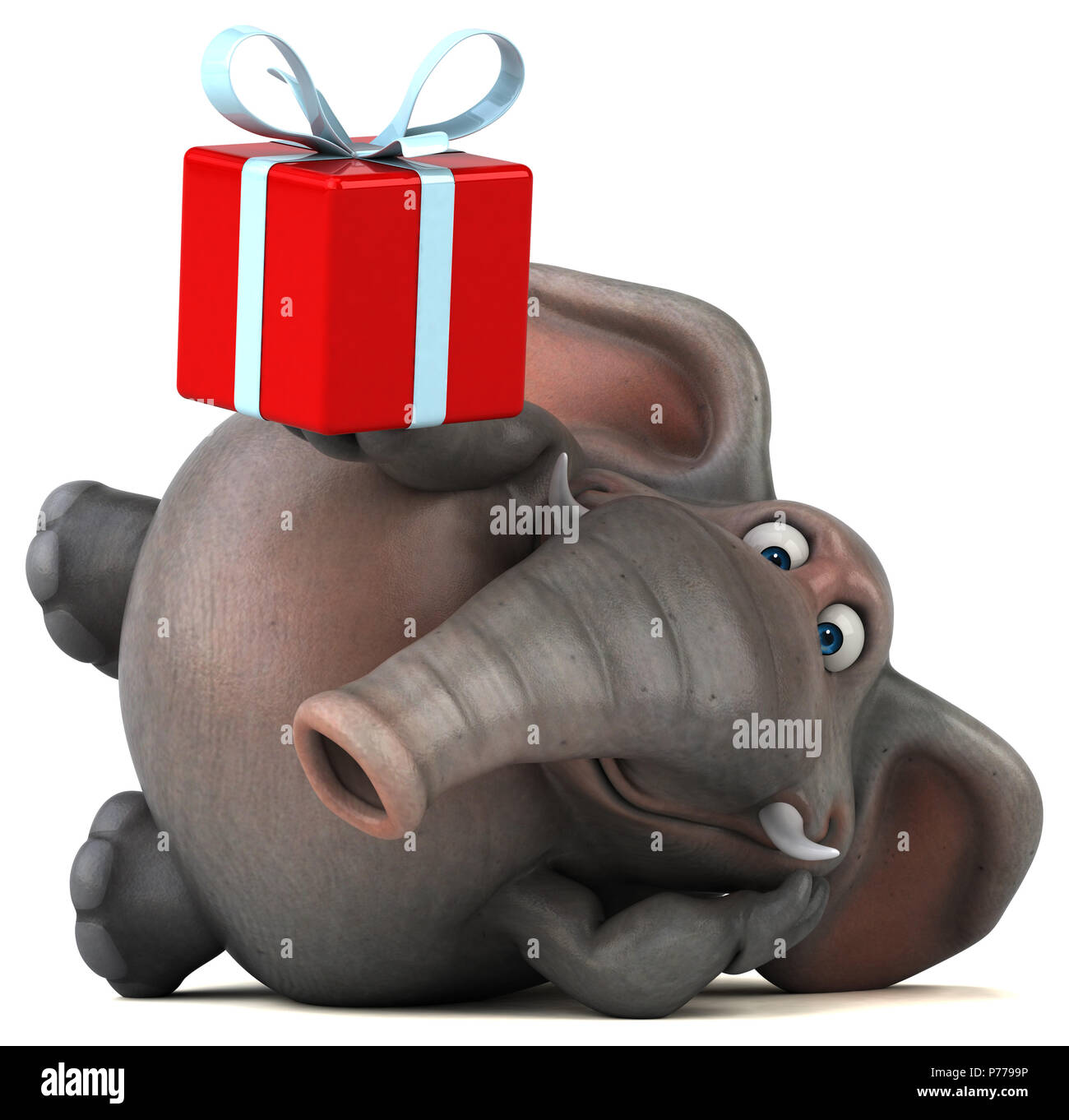 Fun elephant - 3D Illustration Stock Photo - Alamy