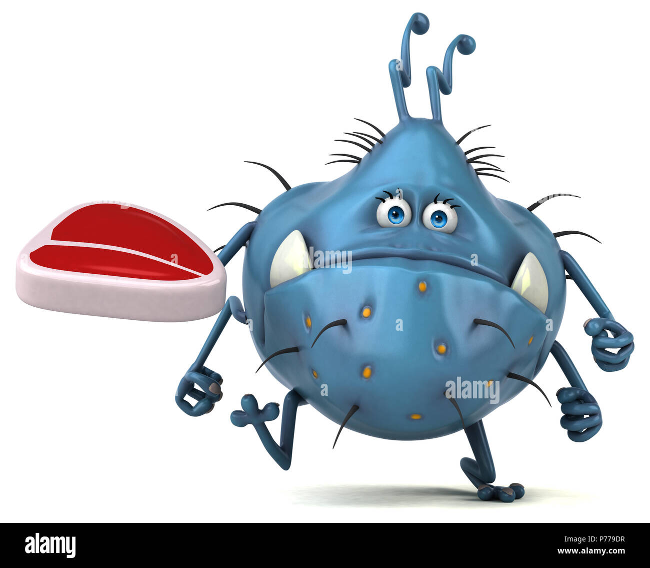 Fun germ - 3D Illustration Stock Photo - Alamy