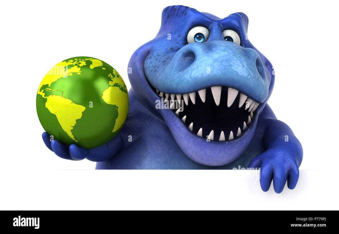 Fun dinosaur - 3D Illustration Stock Photo - Alamy