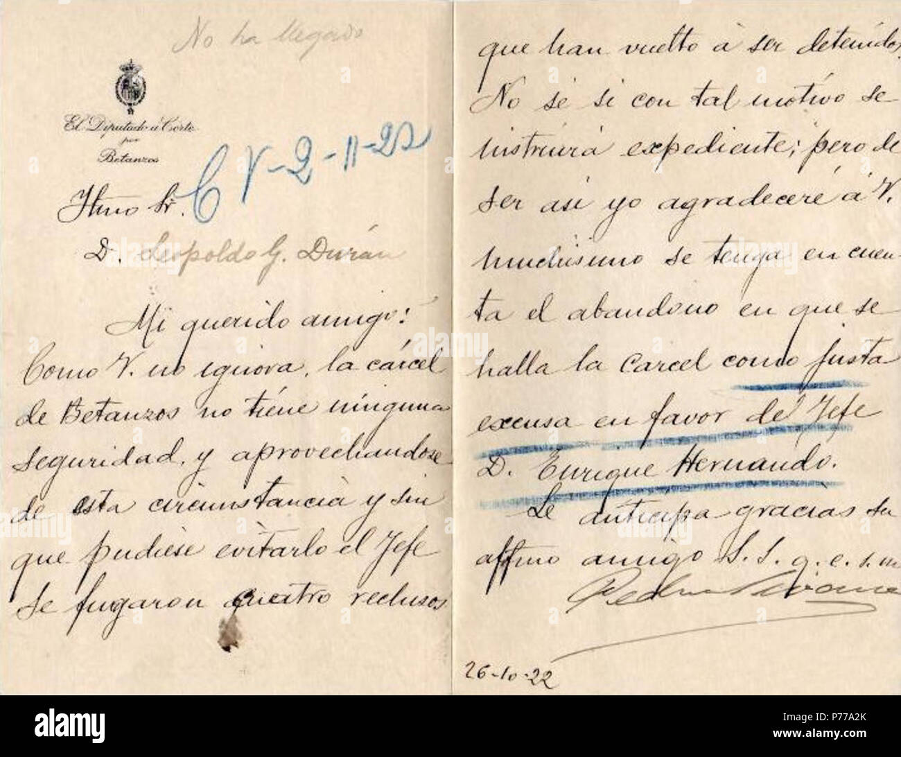 Carta firmada hi-res stock photography and images - Alamy