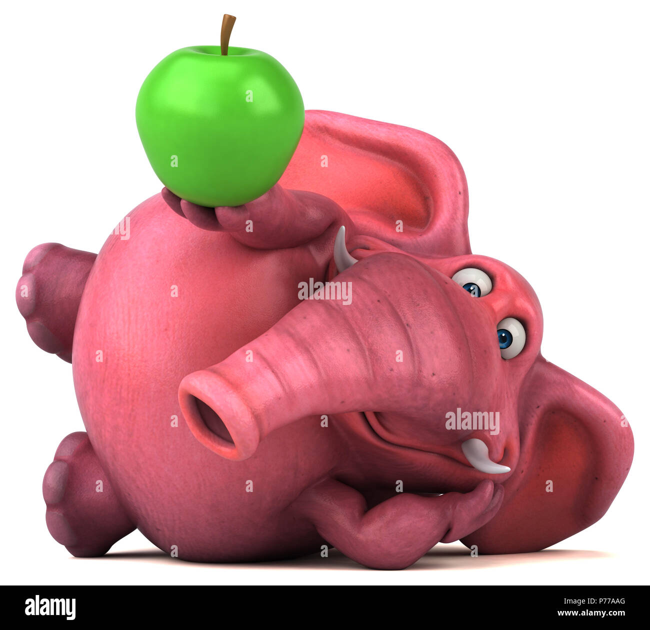 Pink elephant - 3D Illustration Stock Photo - Alamy