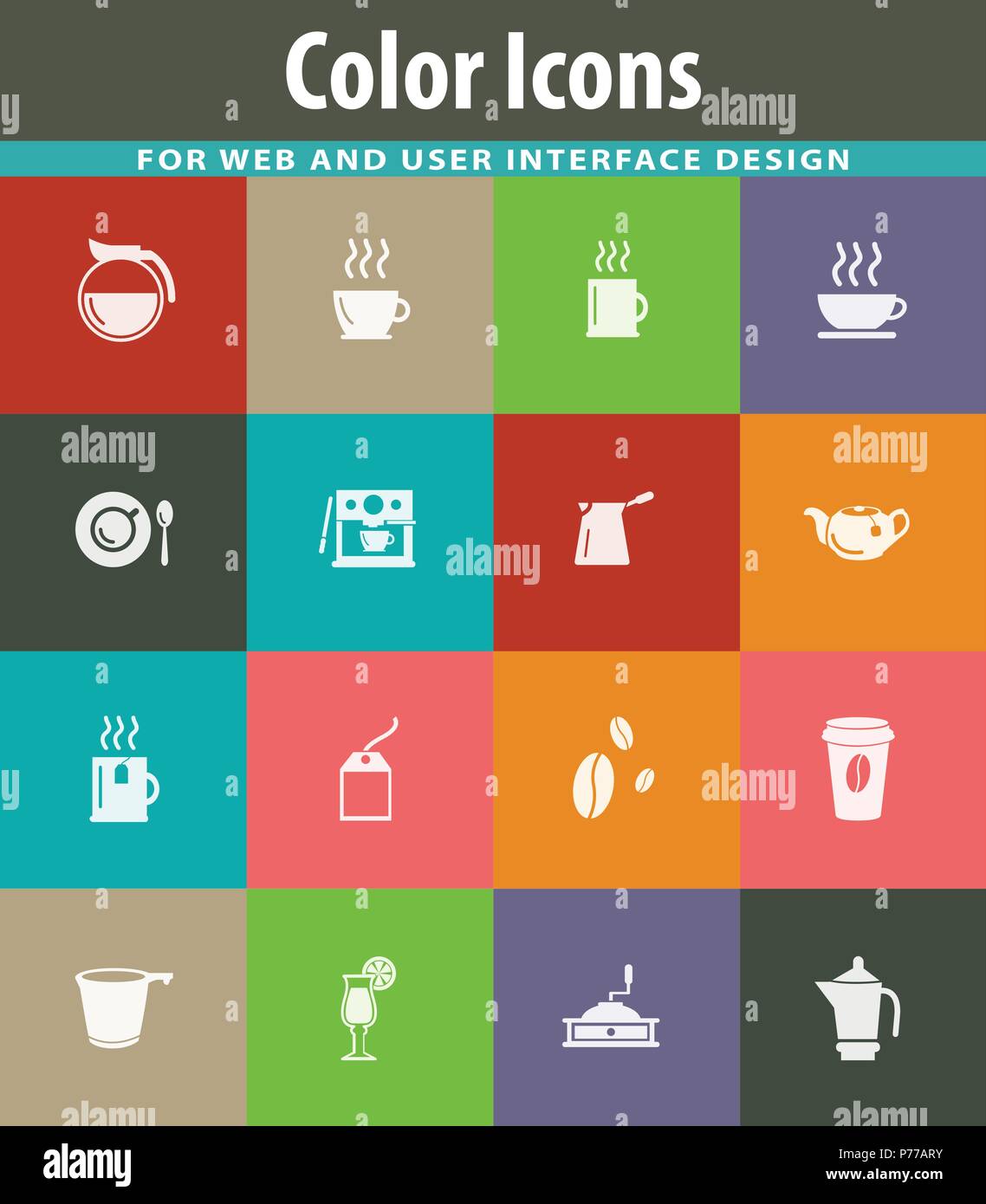 Cafe icon set Stock Vector Image & Art - Alamy
