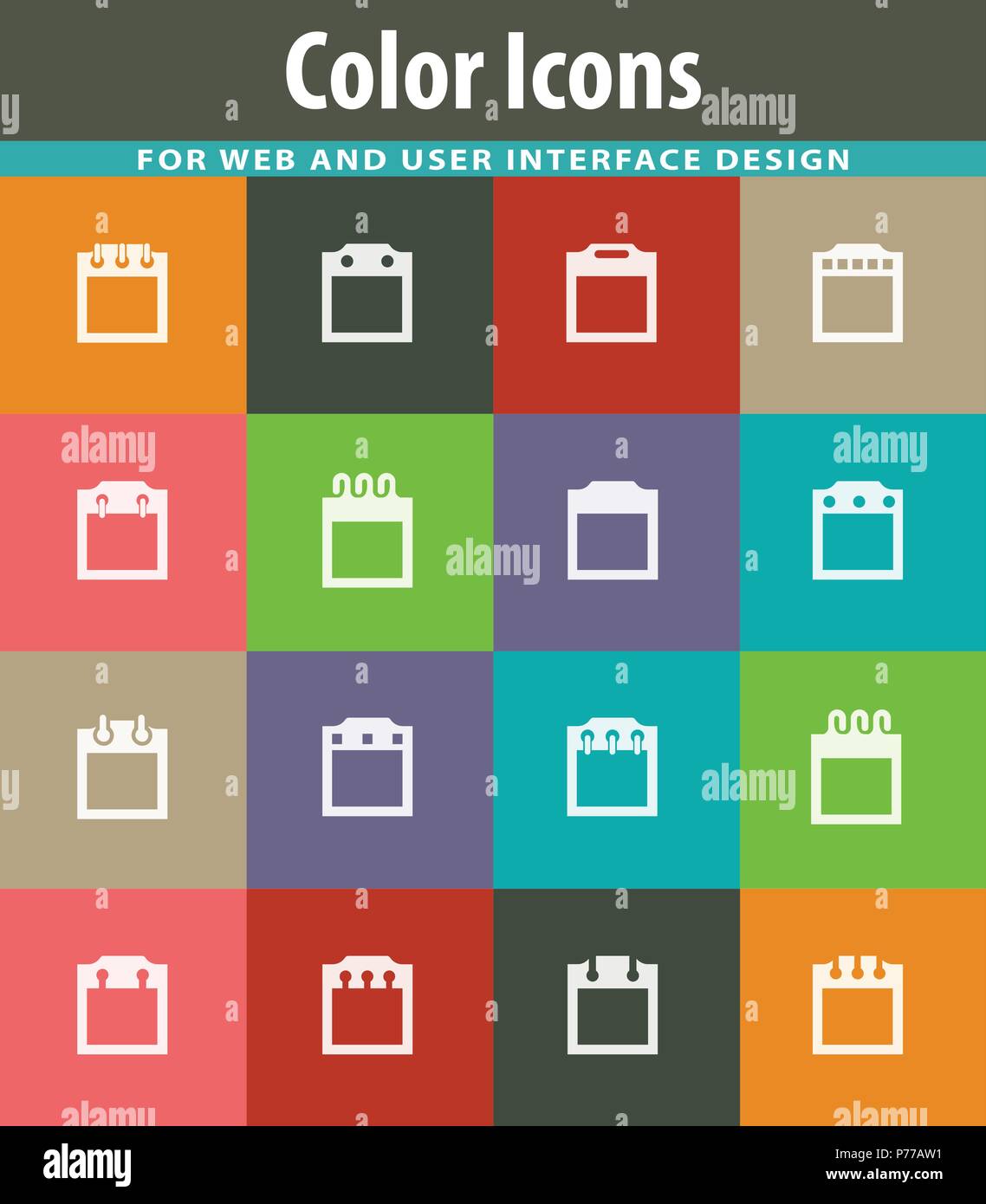 calendar icon set Stock Vector Image & Art - Alamy