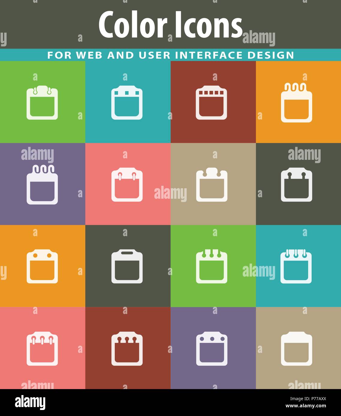 Calendar icons set Stock Vector Image & Art - Alamy