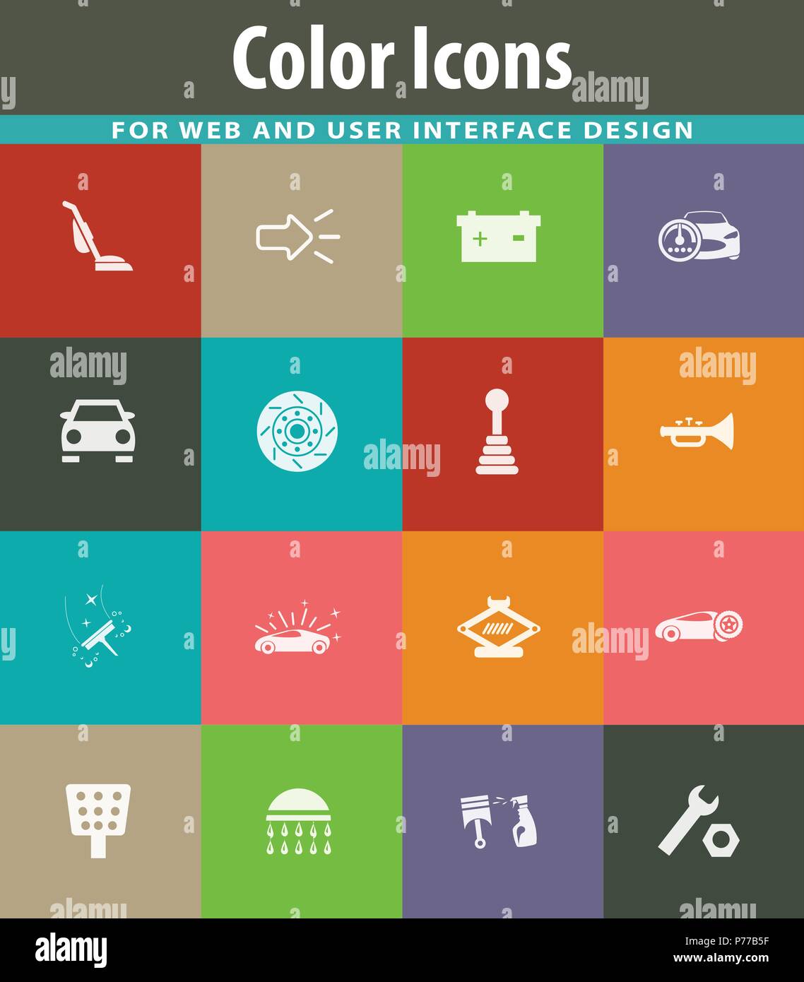 Car shop icons set Stock Vector Image & Art - Alamy