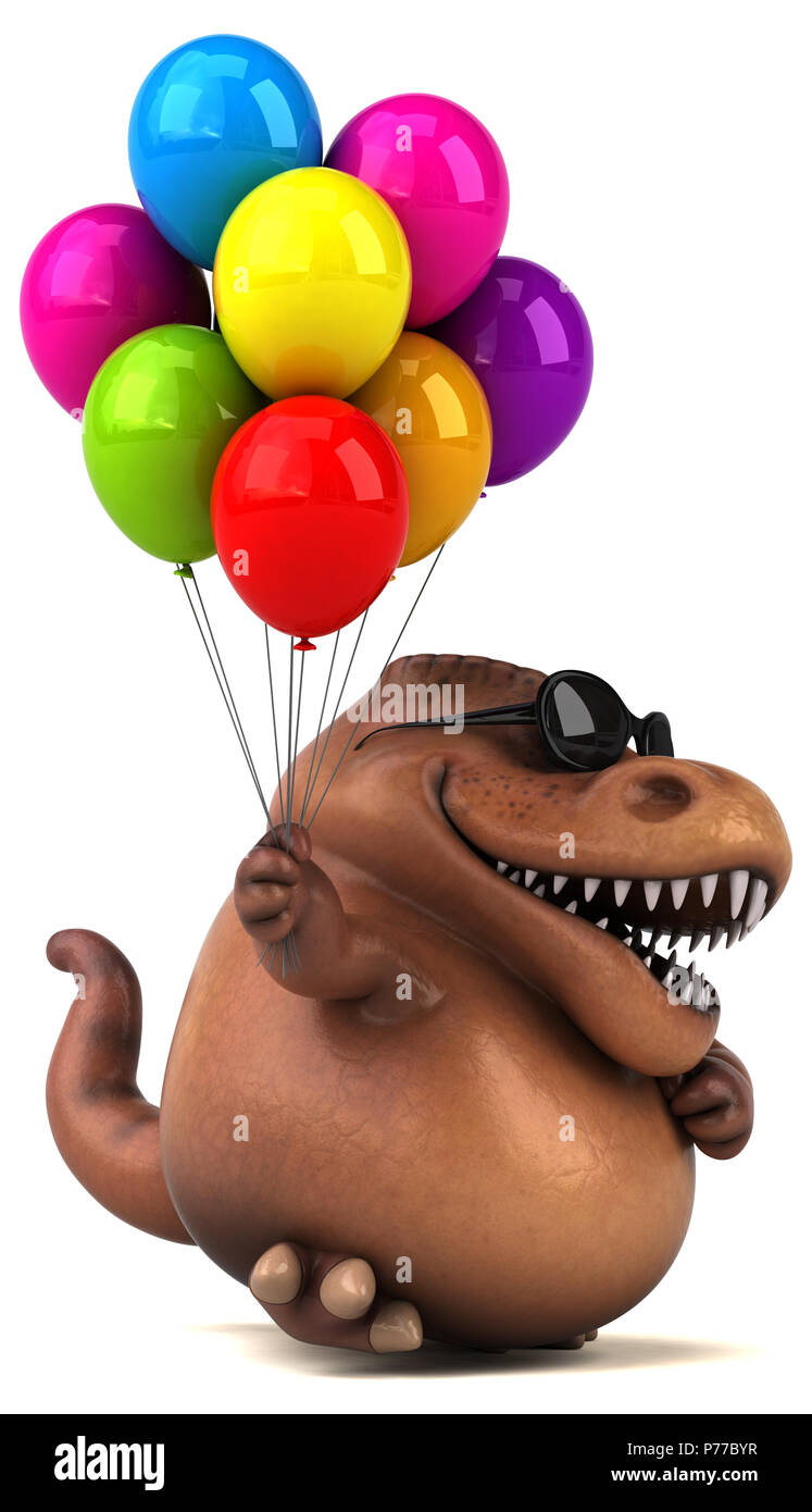 Fun dinosaur - 3D Illustration Stock Photo - Alamy
