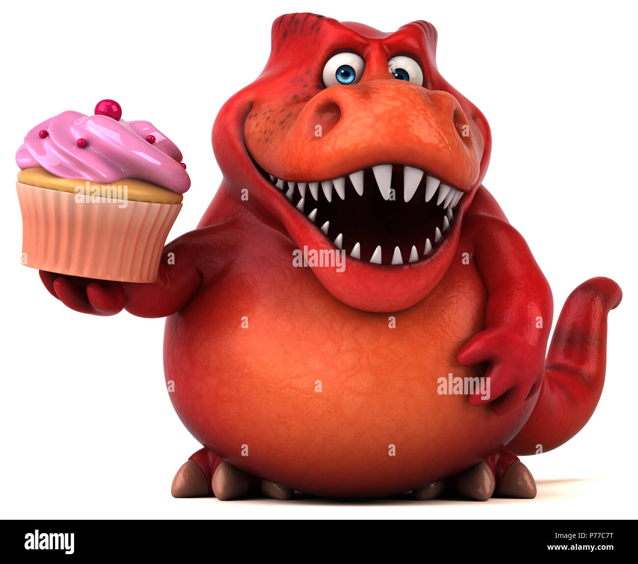 Fun dinosaur - 3D Illustration Stock Photo - Alamy