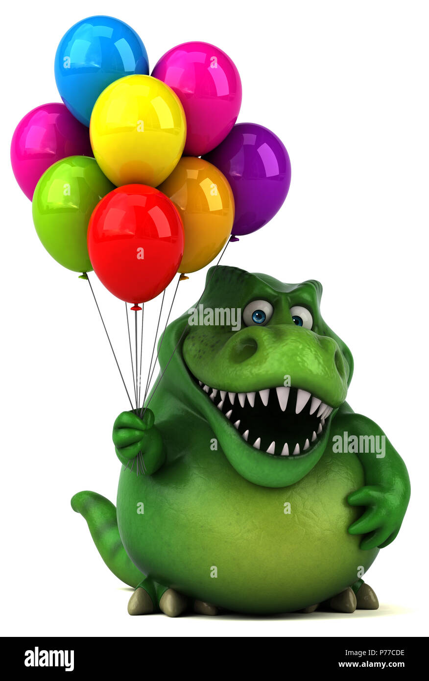 Fun dinosaur - 3D Illustration Stock Photo - Alamy