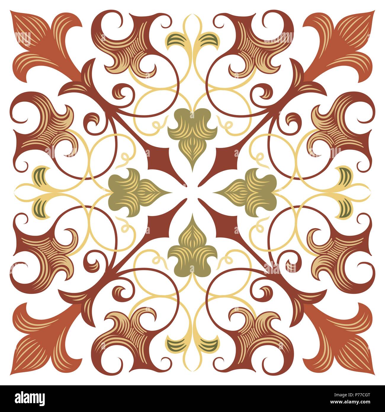 Ancient design pattern, colorful ornamental background Stock Vector ...