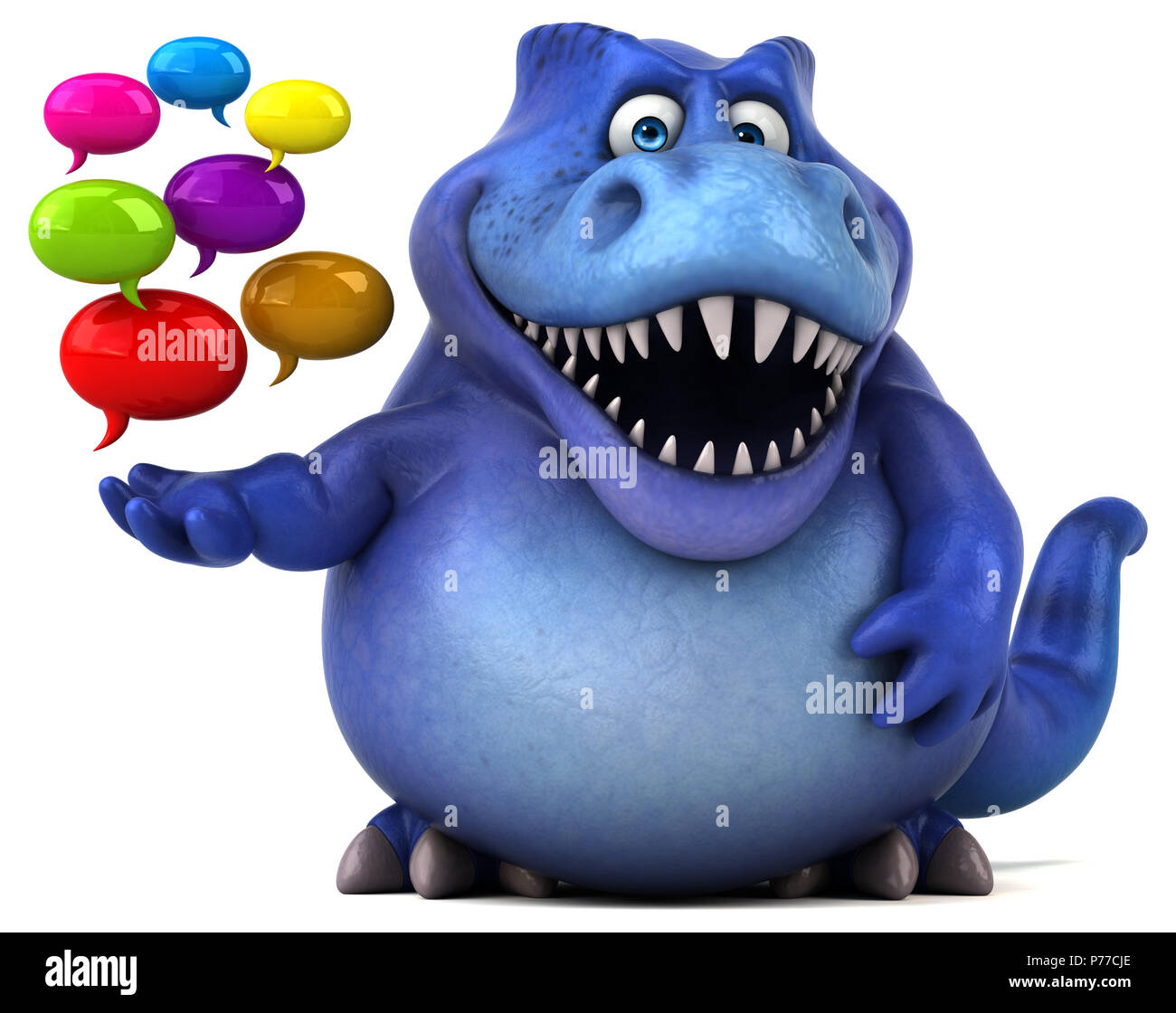 Fun dinosaur - 3D Illustration Stock Photo - Alamy