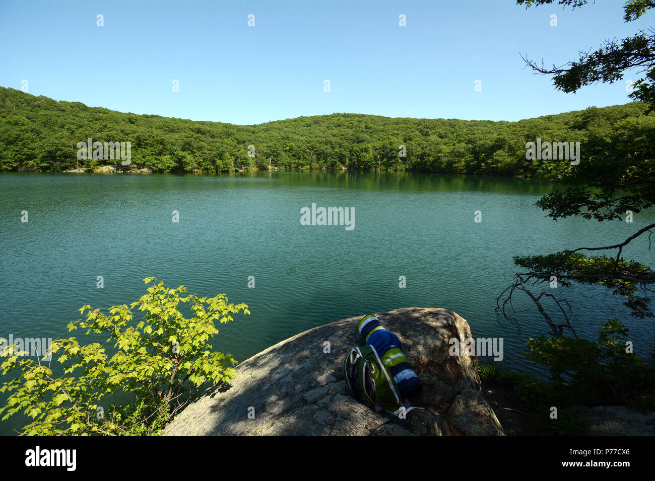 Beacon Reservoir On Mount Beacon in New York Stock Photo - Alamy