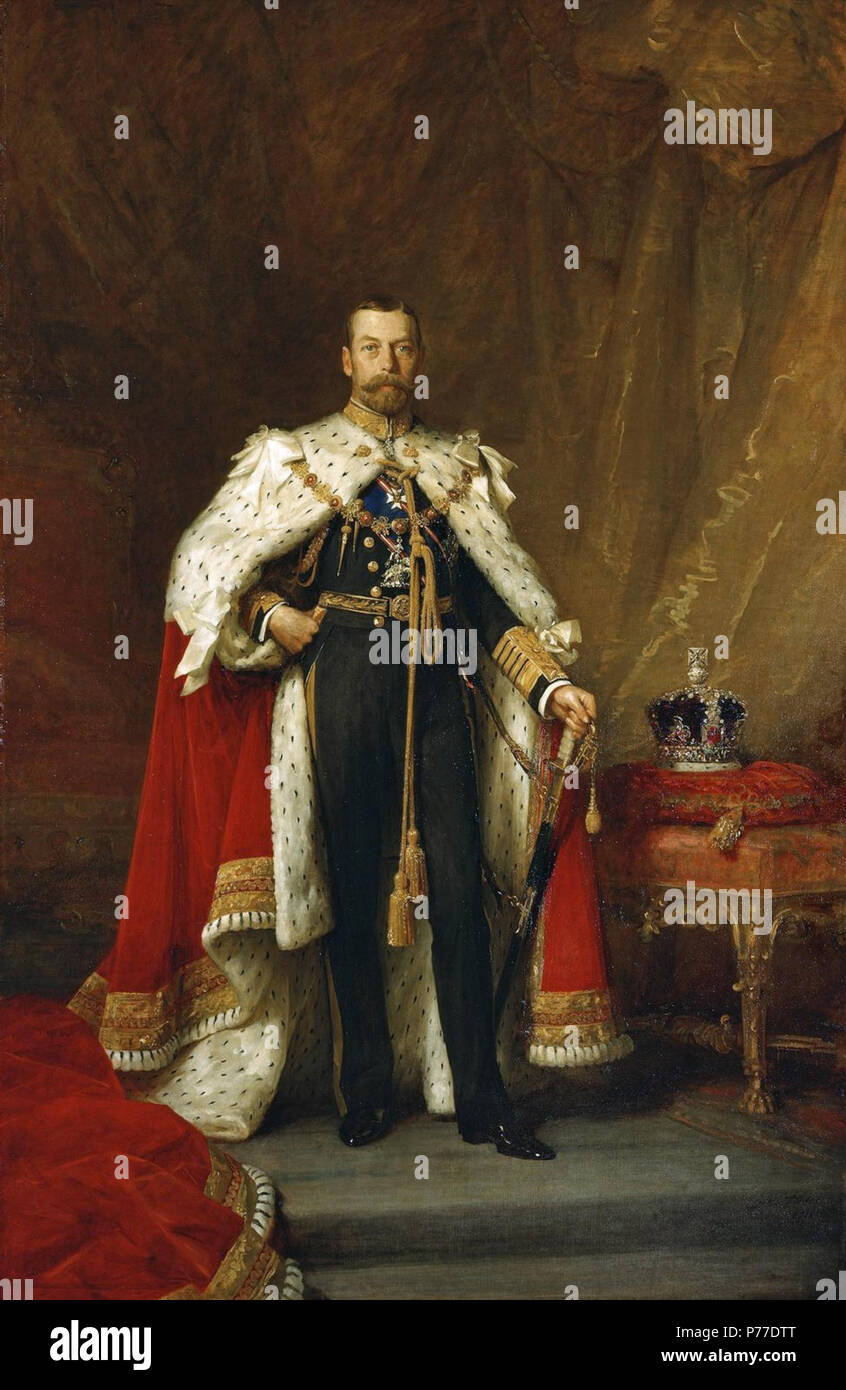 . English: King George V (1865–1936) . English: Coronation portrait of ...