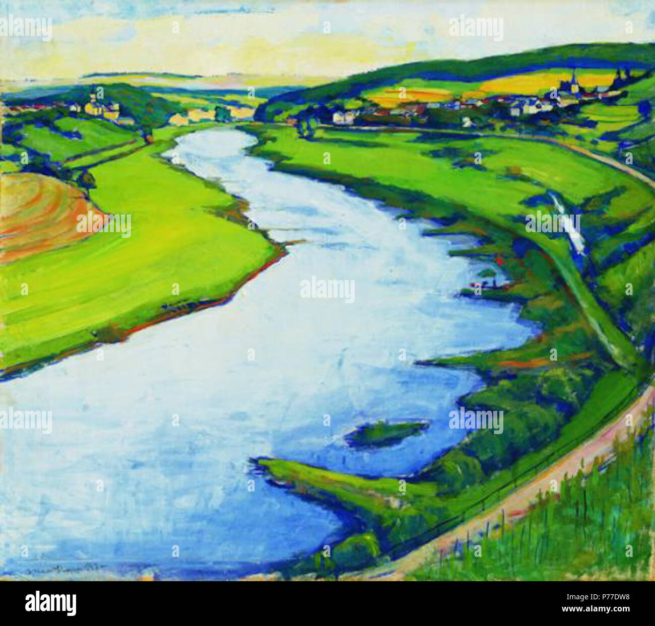 . Loop in the Moselle at Grieveldange with Stadtbredimus . Loop in the ...