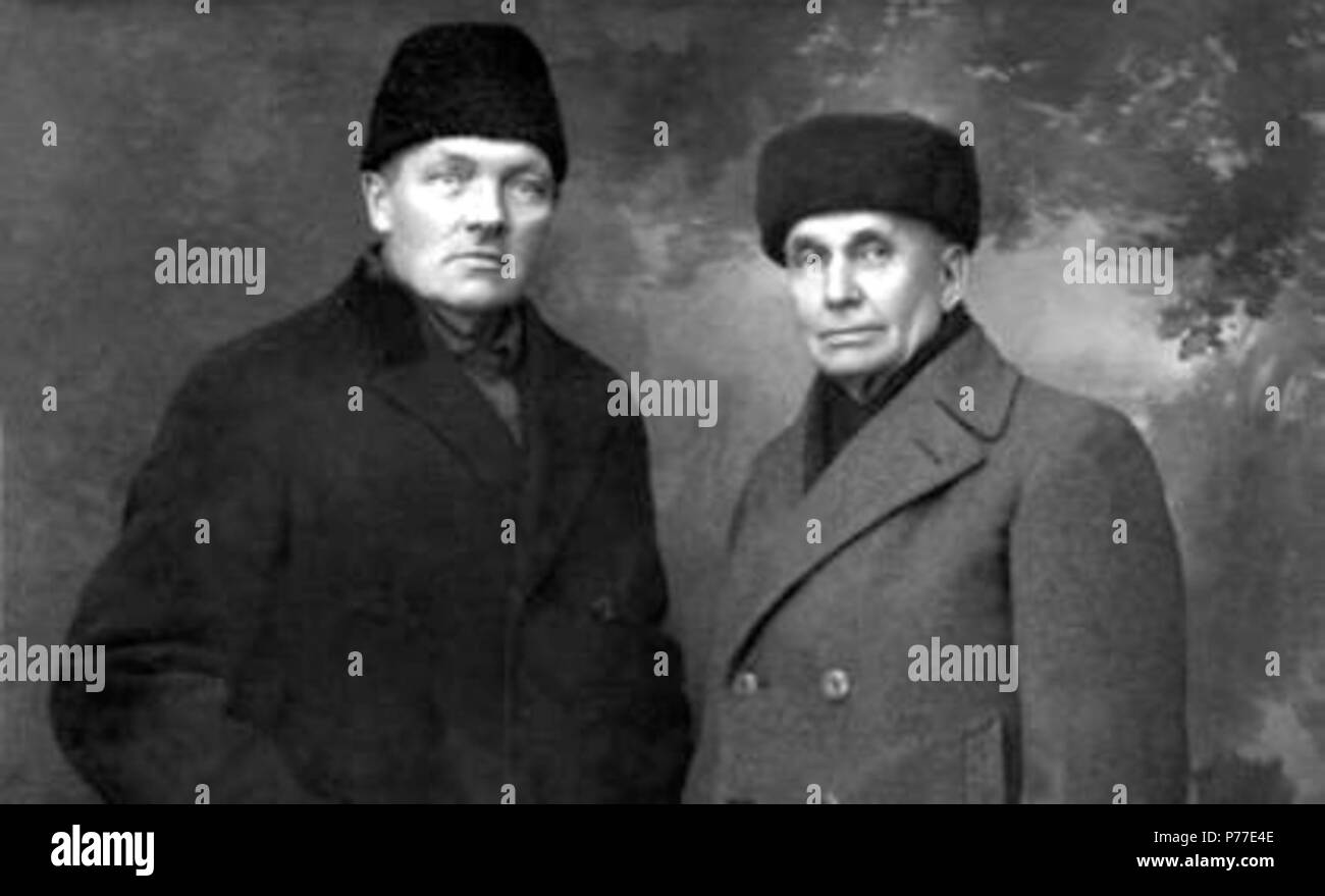 English: Photograph of the Finnish politicians Juho Kustaa Lehtinen ...