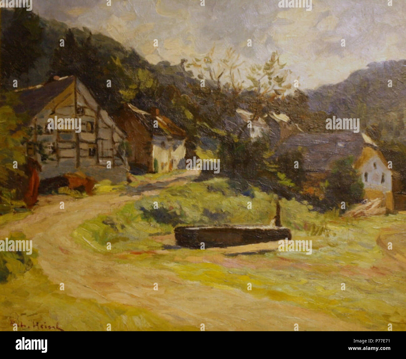 Français : Lesse - 1916 English: Painting by Richard Heintz (1879-1929 ...