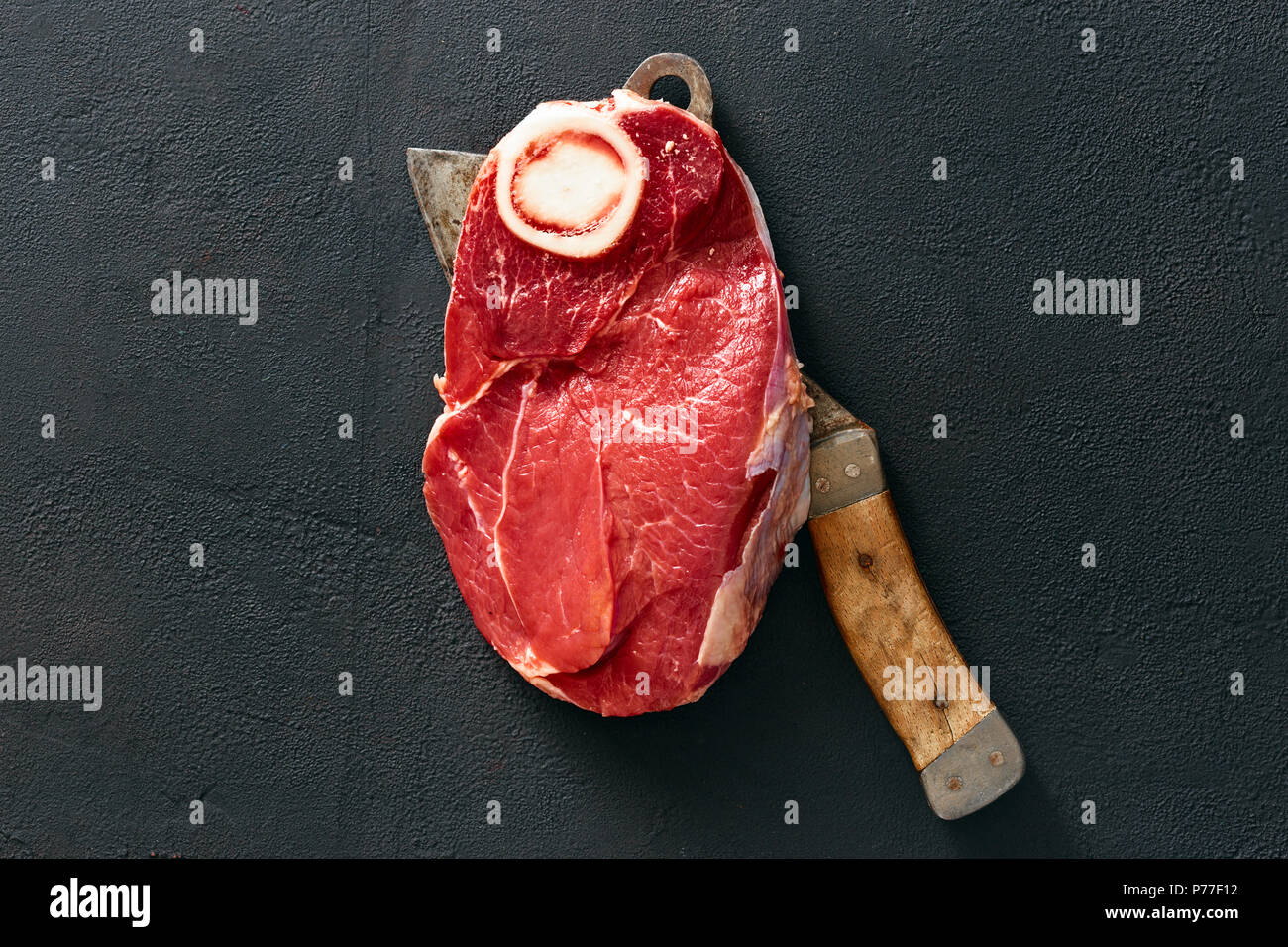 Red meat top view hi-res stock photography and images - Alamy