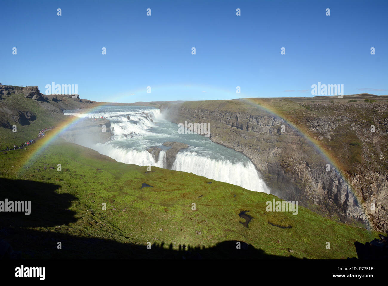 Gullfoss Waterfall With Rainbow Stock Photos & Gullfoss Waterfall With ...