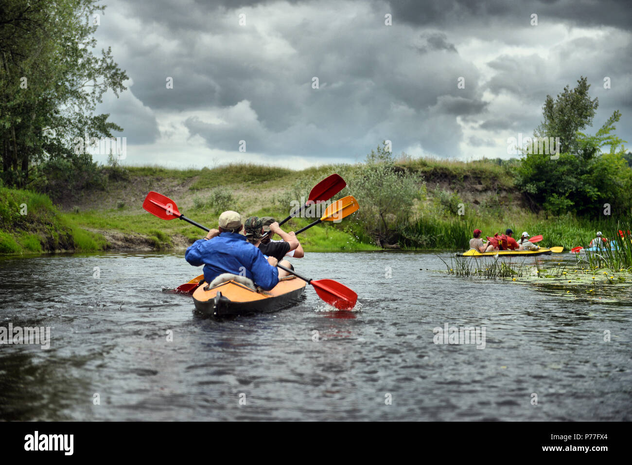 river, Sula, 2014 Ukraine, june14 ; river rafting kayaking editorial ...
