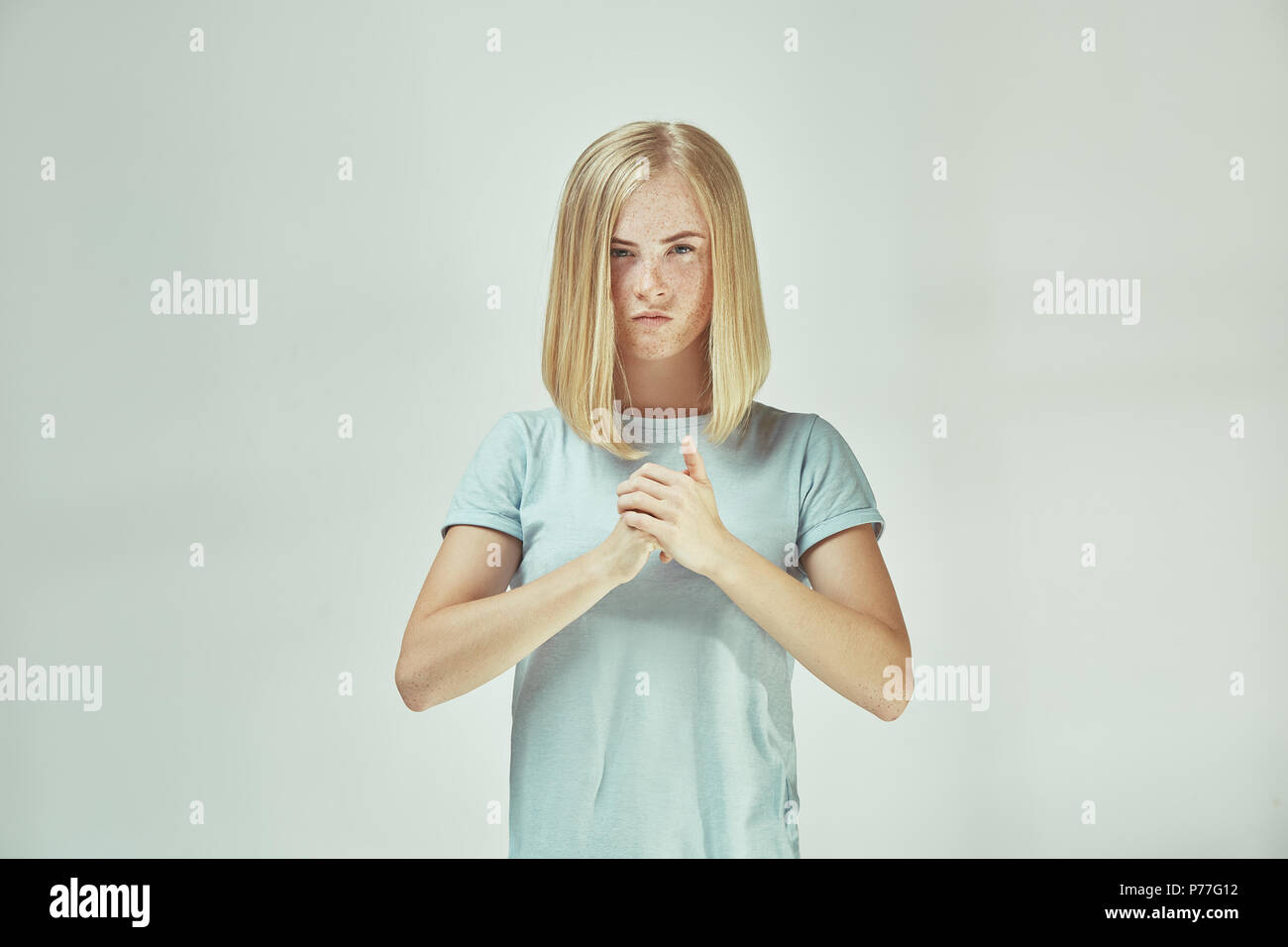 Young serious thoughtful business woman. Doubt concept Stock Photo - Alamy Young serious thoughtful business woman. Doubt concept Stock Photo - Alamy