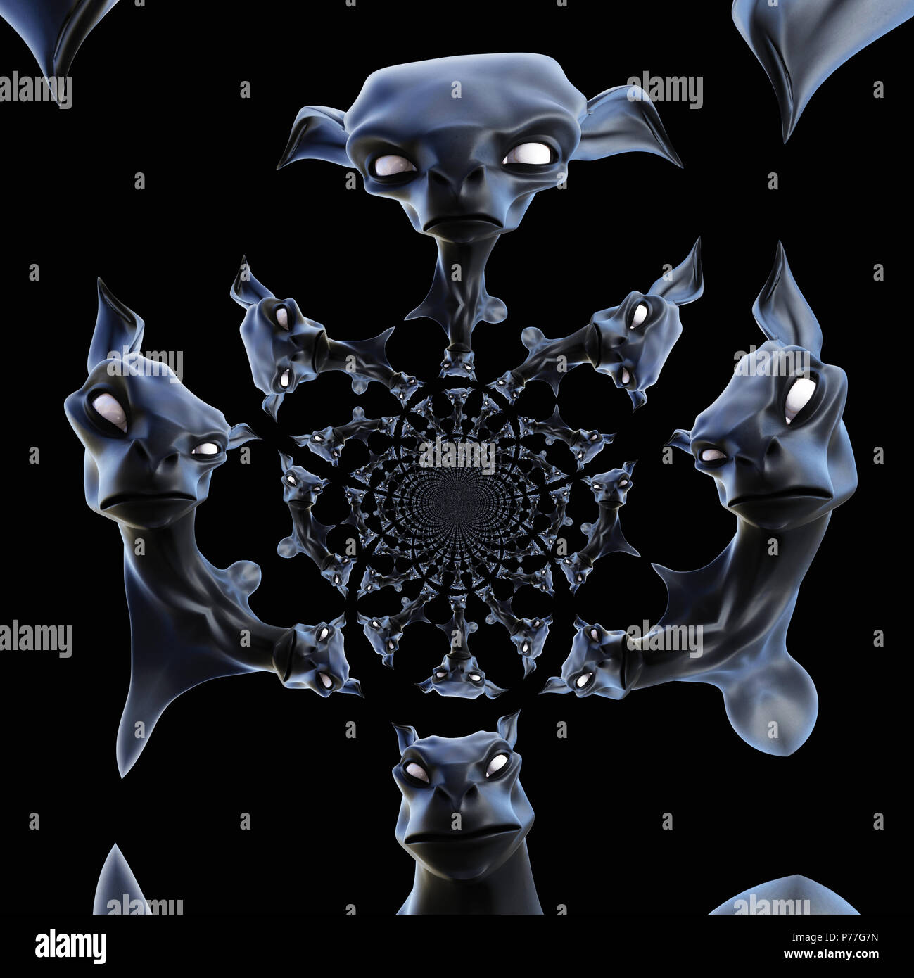 Digital 3D Illustration of a creepy Creature Stock Photo - Alamy