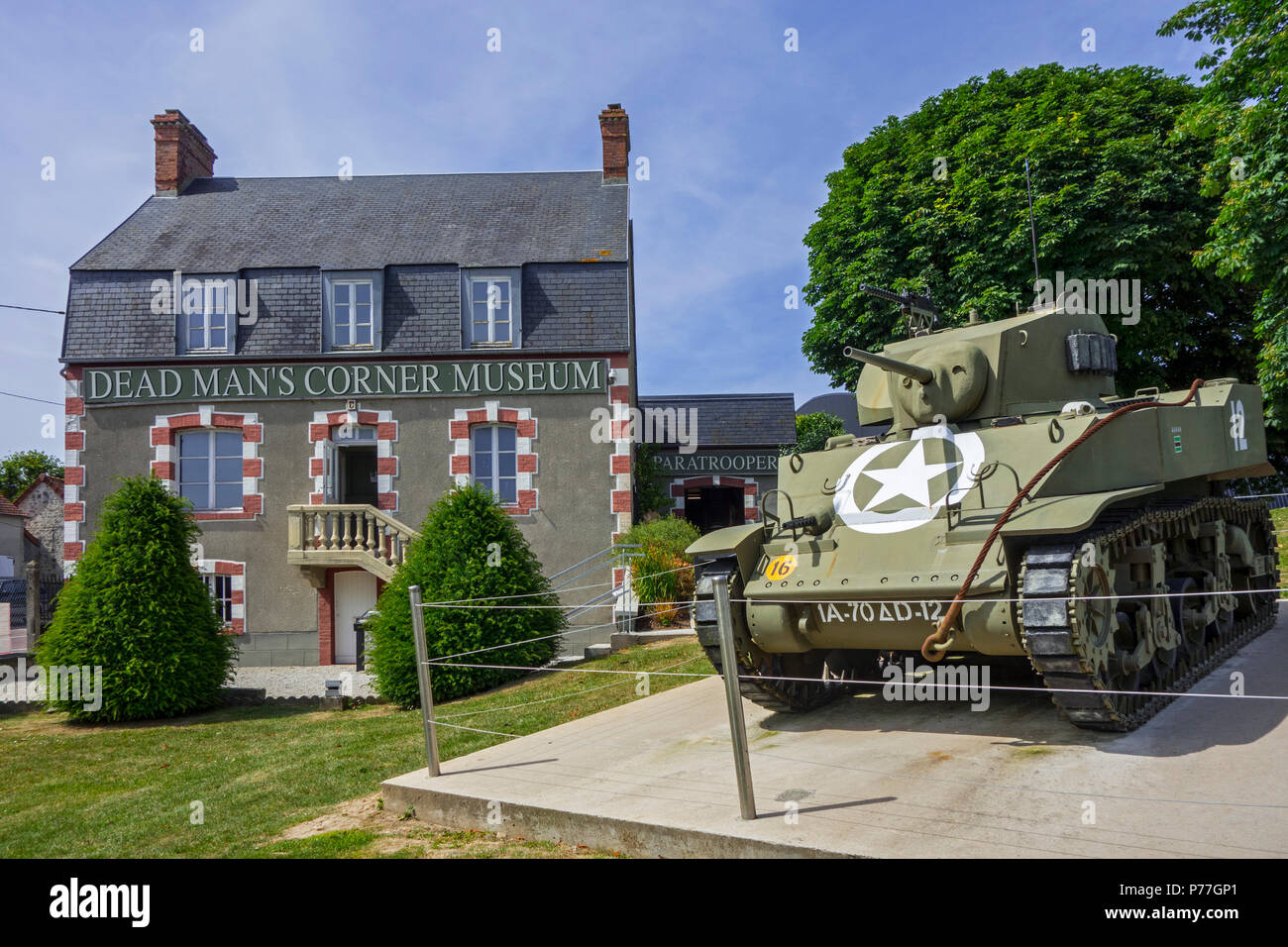 American M5 Stuart Light Tank at the Dead Man's Corner museum, WW2 ...