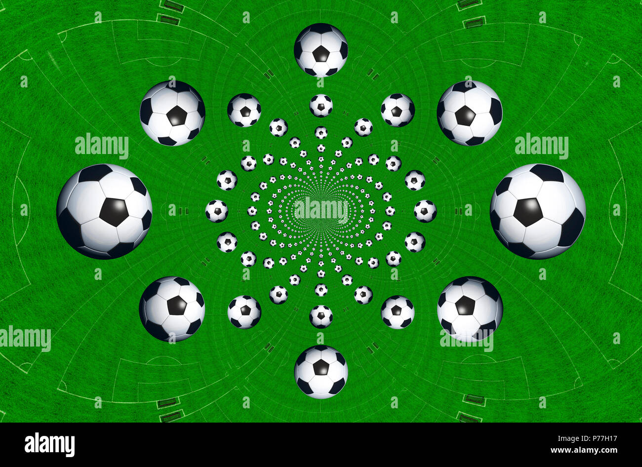 Digital visualization of soccer balls Stock Photo - Alamy