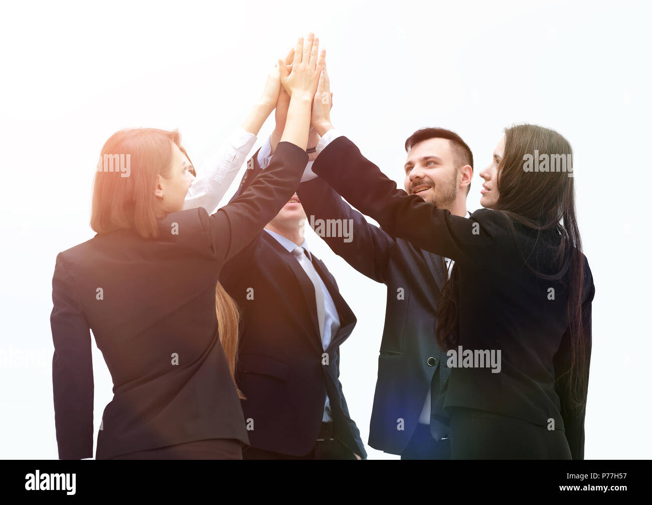 business team shows its success Stock Photo - Alamy