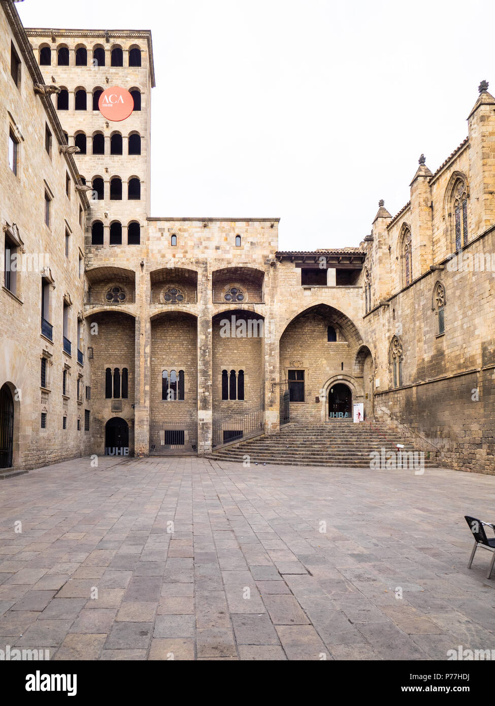 Barcelona, Spain - December 10, 2017. View of the buildings and the ...