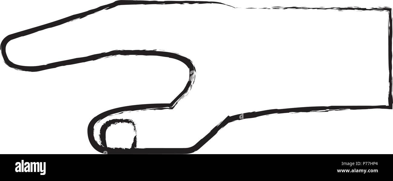 human hand icon over white background, vector illustration Stock Vector ...