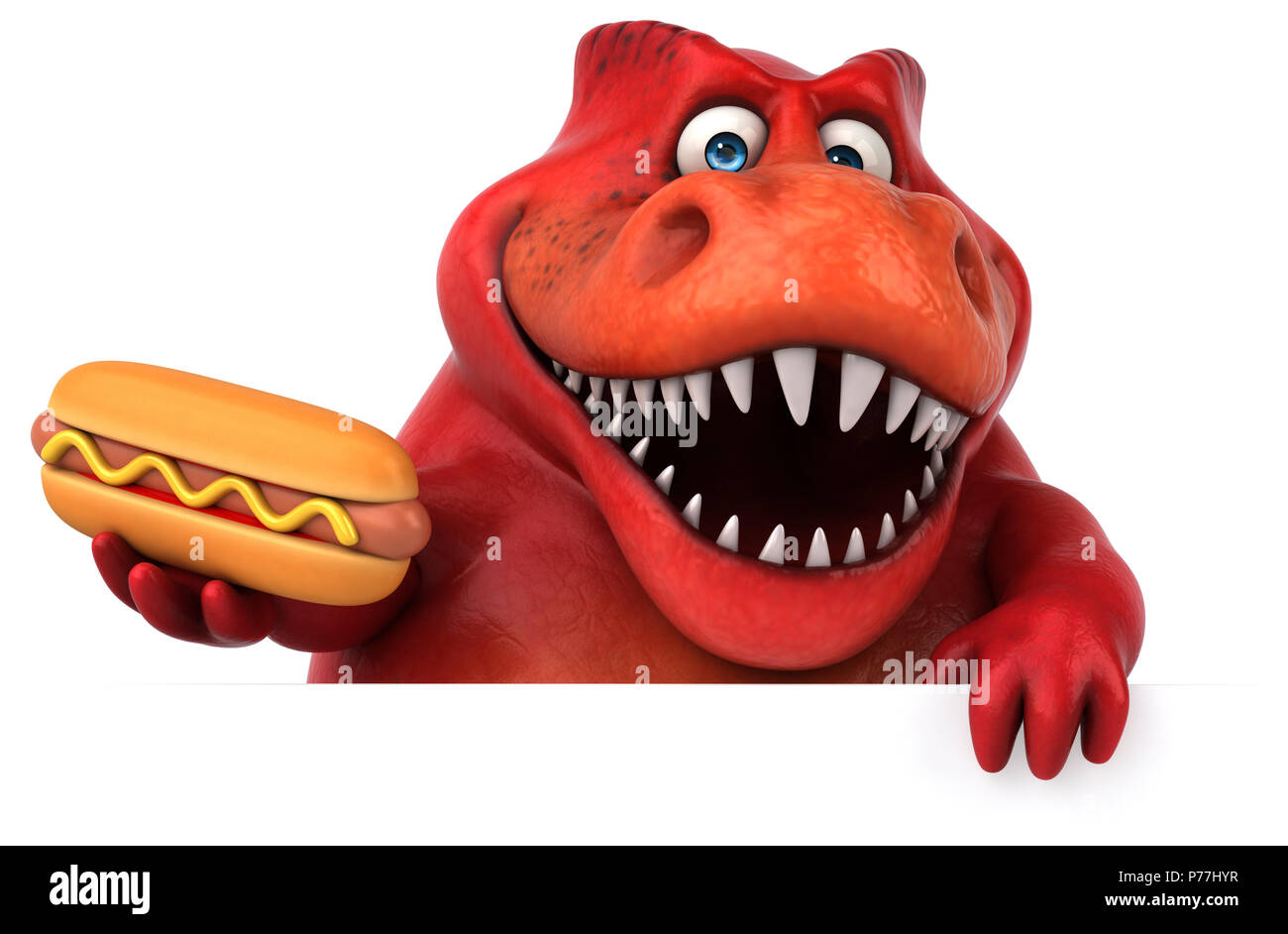 Fun dinosaur - 3D Illustration Stock Photo - Alamy