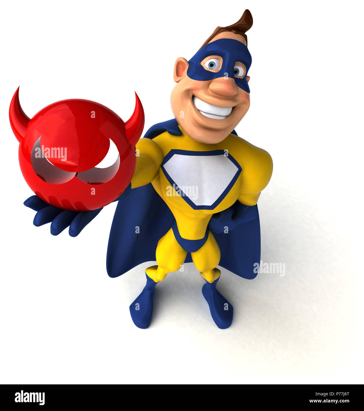 Cartoon Illustration Super Computer Hero Stock Photos & Cartoon ...