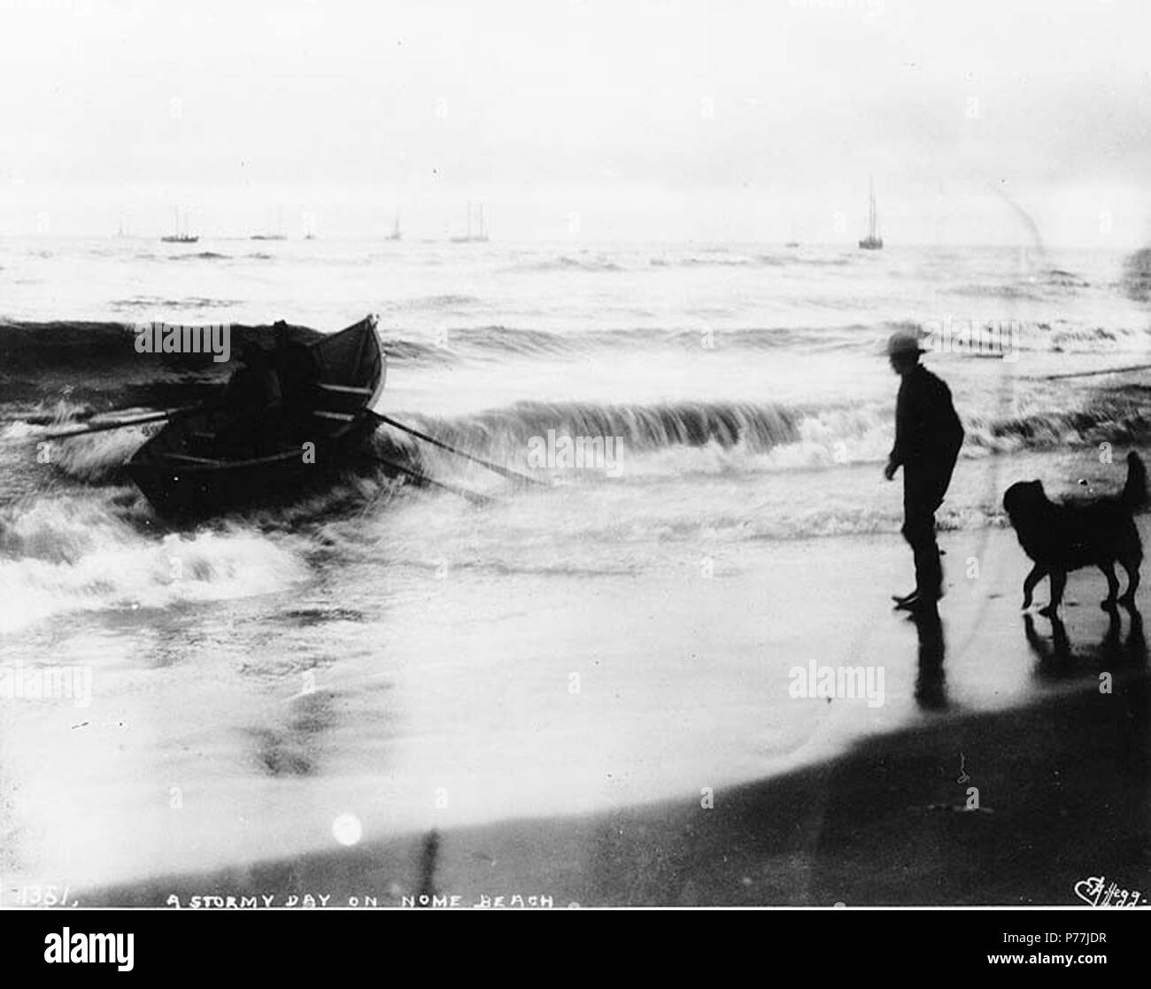 Rough waves and rowboat hi-res stock photography and images - Alamy