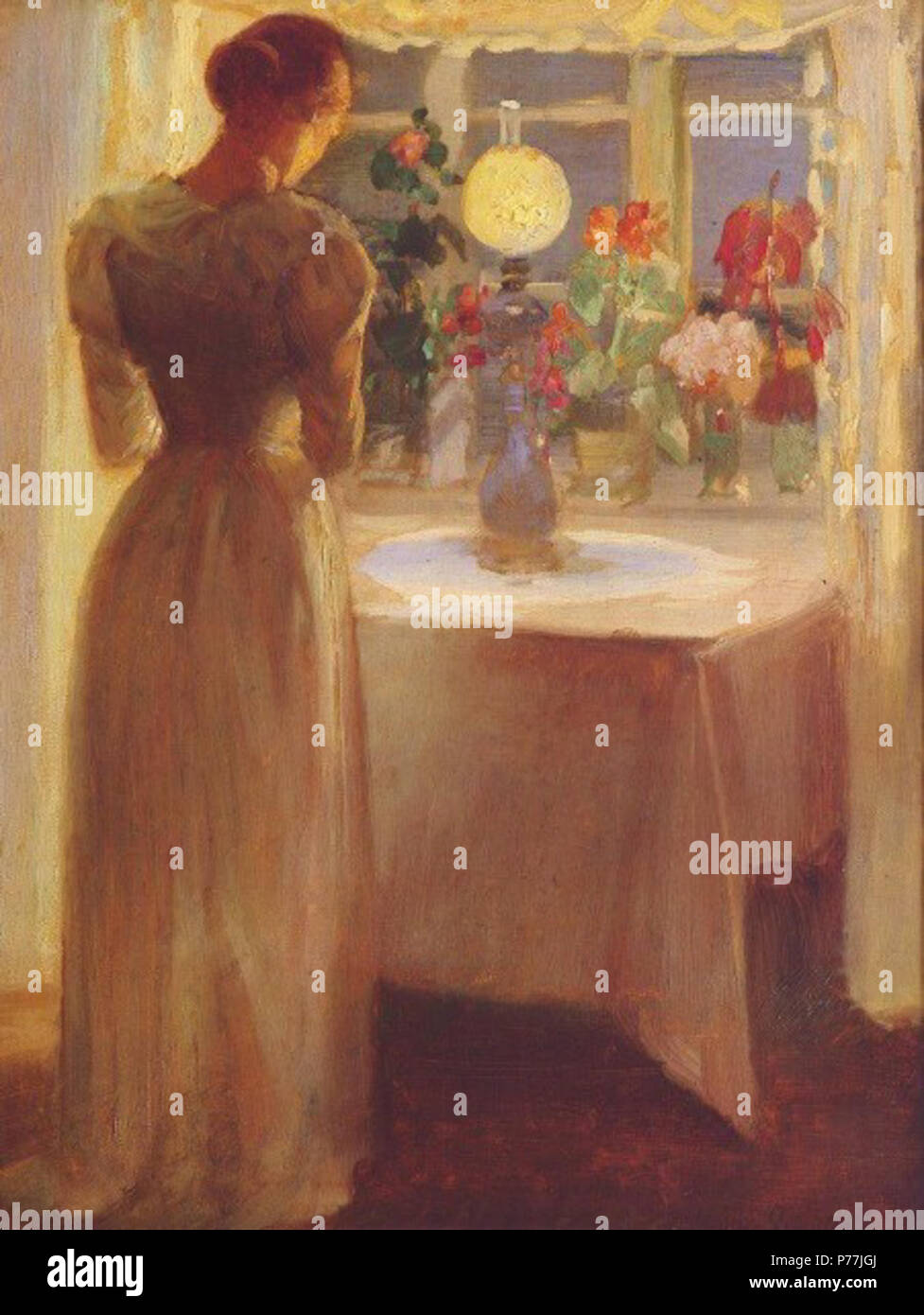 . Young Girl Before a Lit Lamp 1887 231 Young Girl Before a Lit Lamp ...