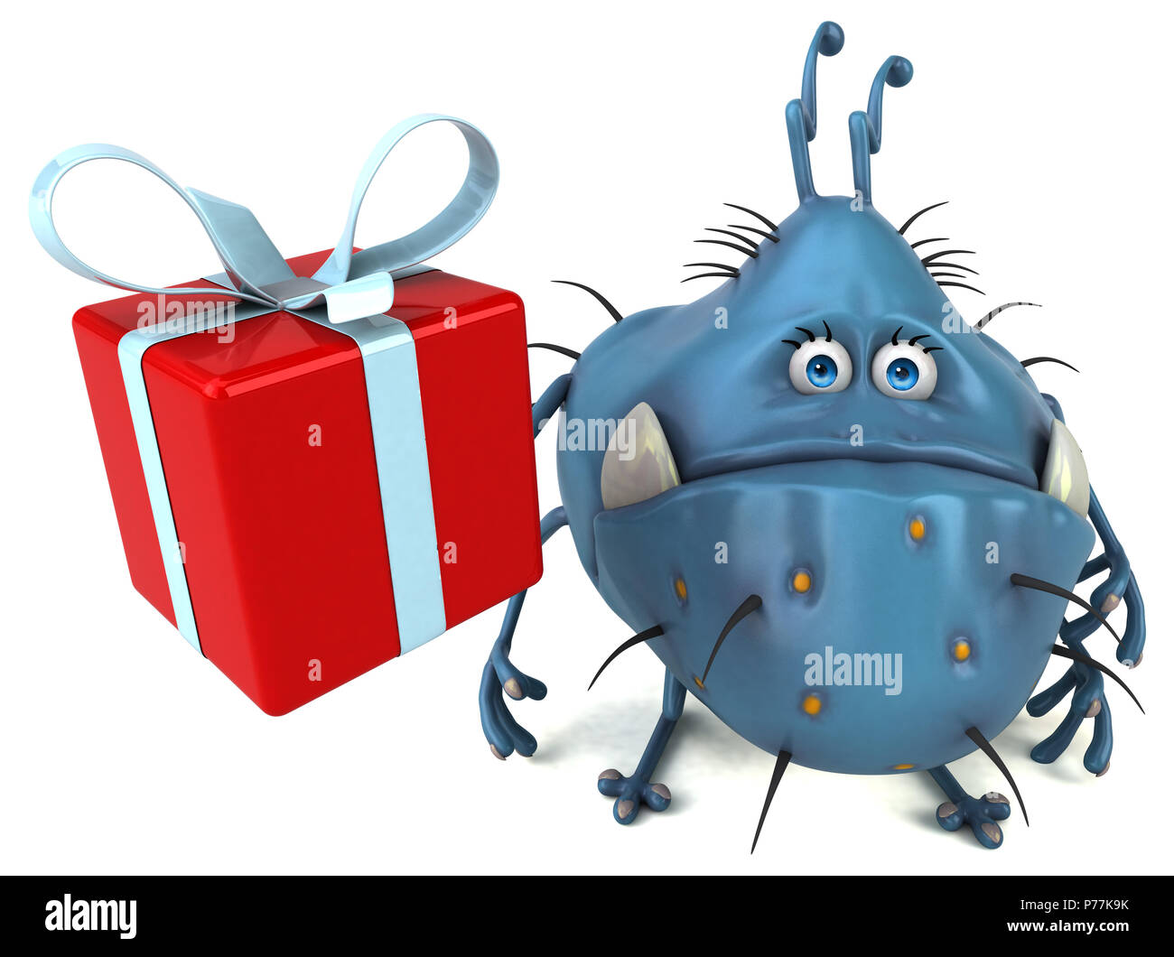 Fun germ - 3D Illustration Stock Photo - Alamy