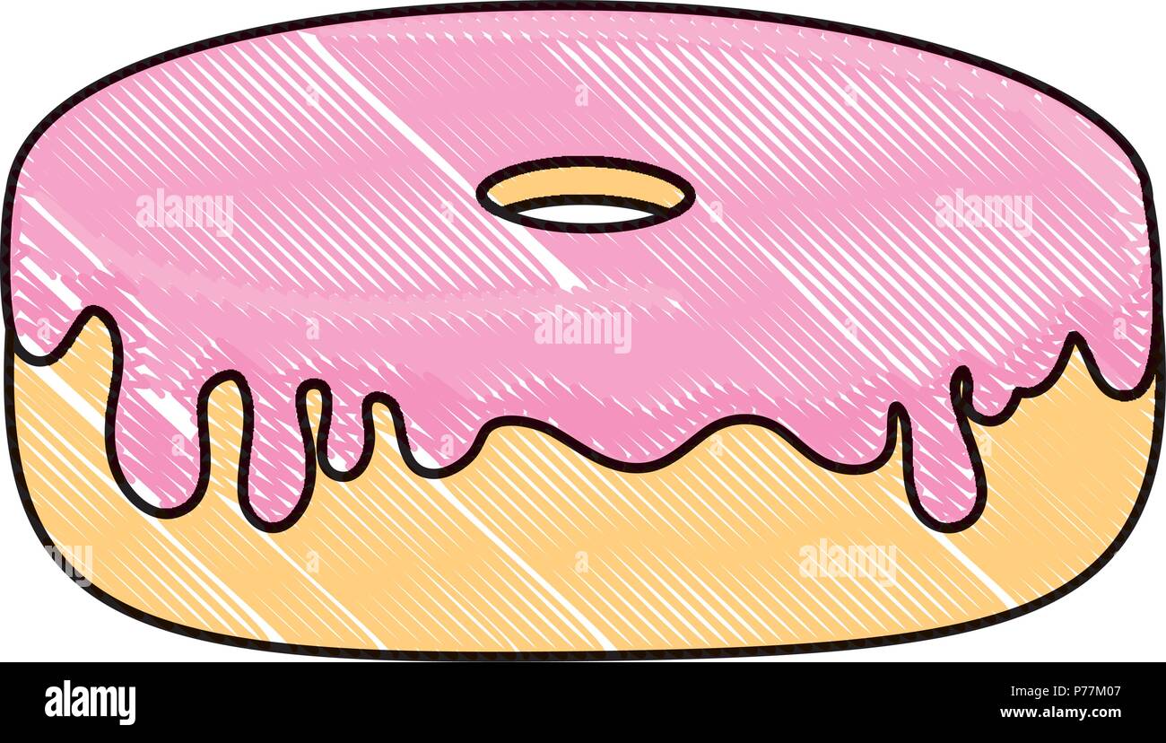 sweet donut icon over white background, vector illustration Stock ...