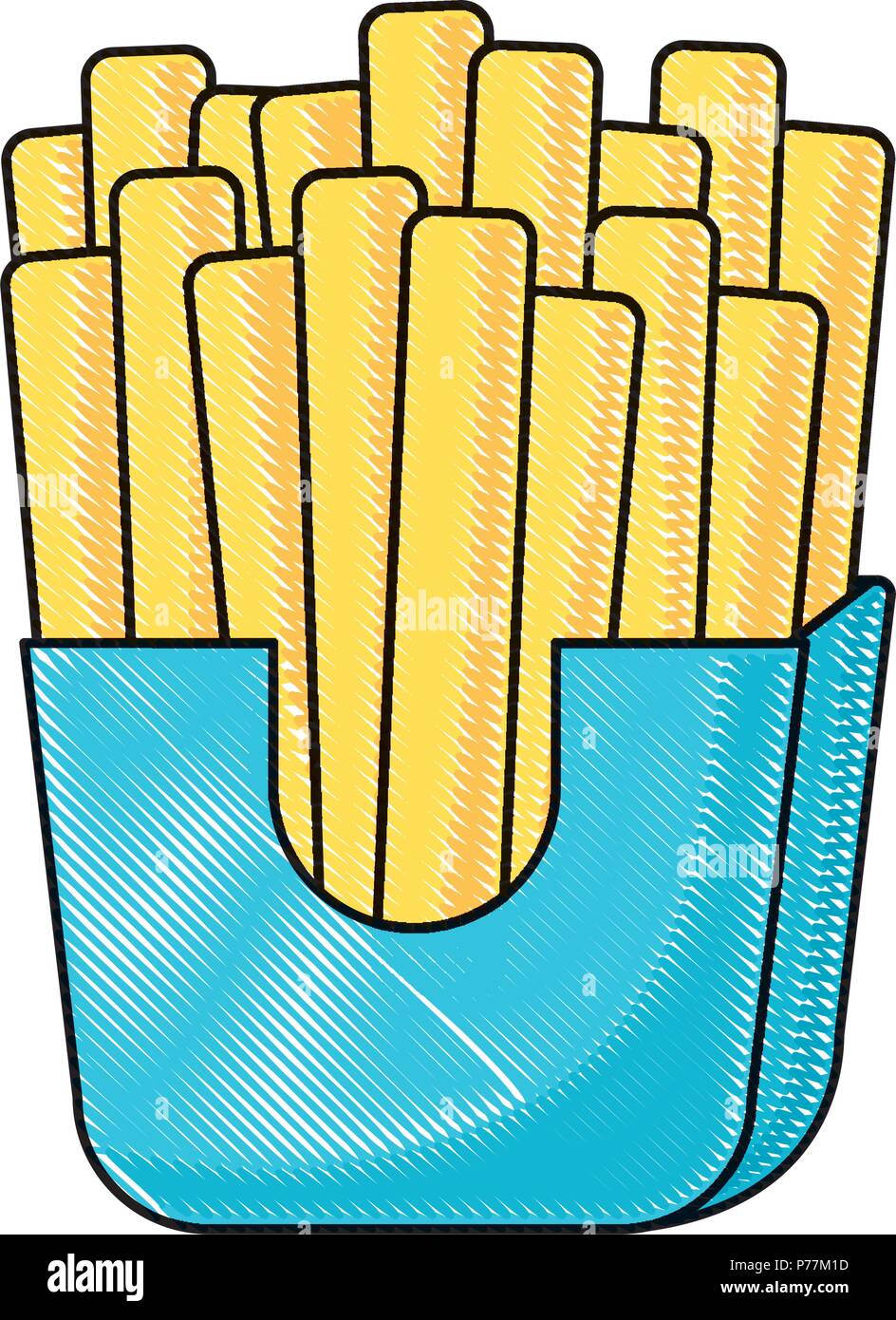 french fries box over white background, vector illustration Stock ...