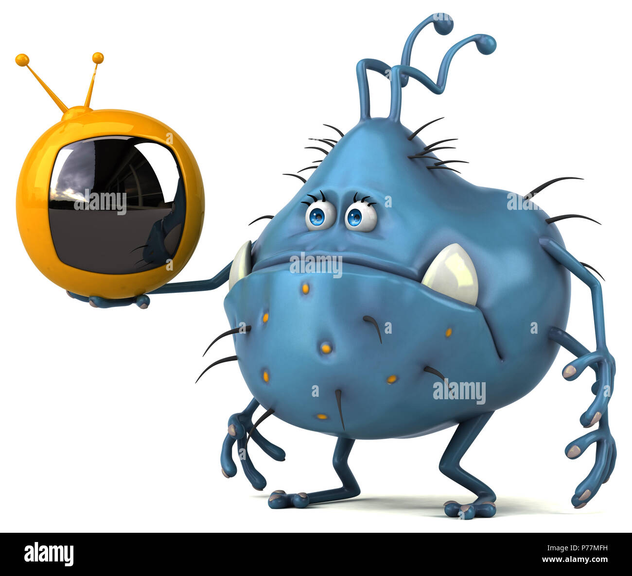 Fun germ - 3D Illustration Stock Photo - Alamy