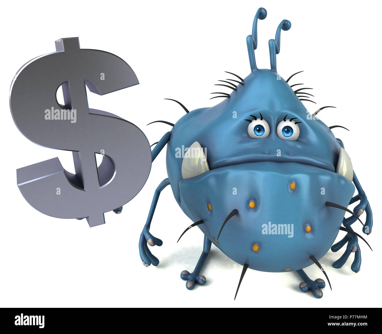 Fun germ - 3D Illustration Stock Photo - Alamy