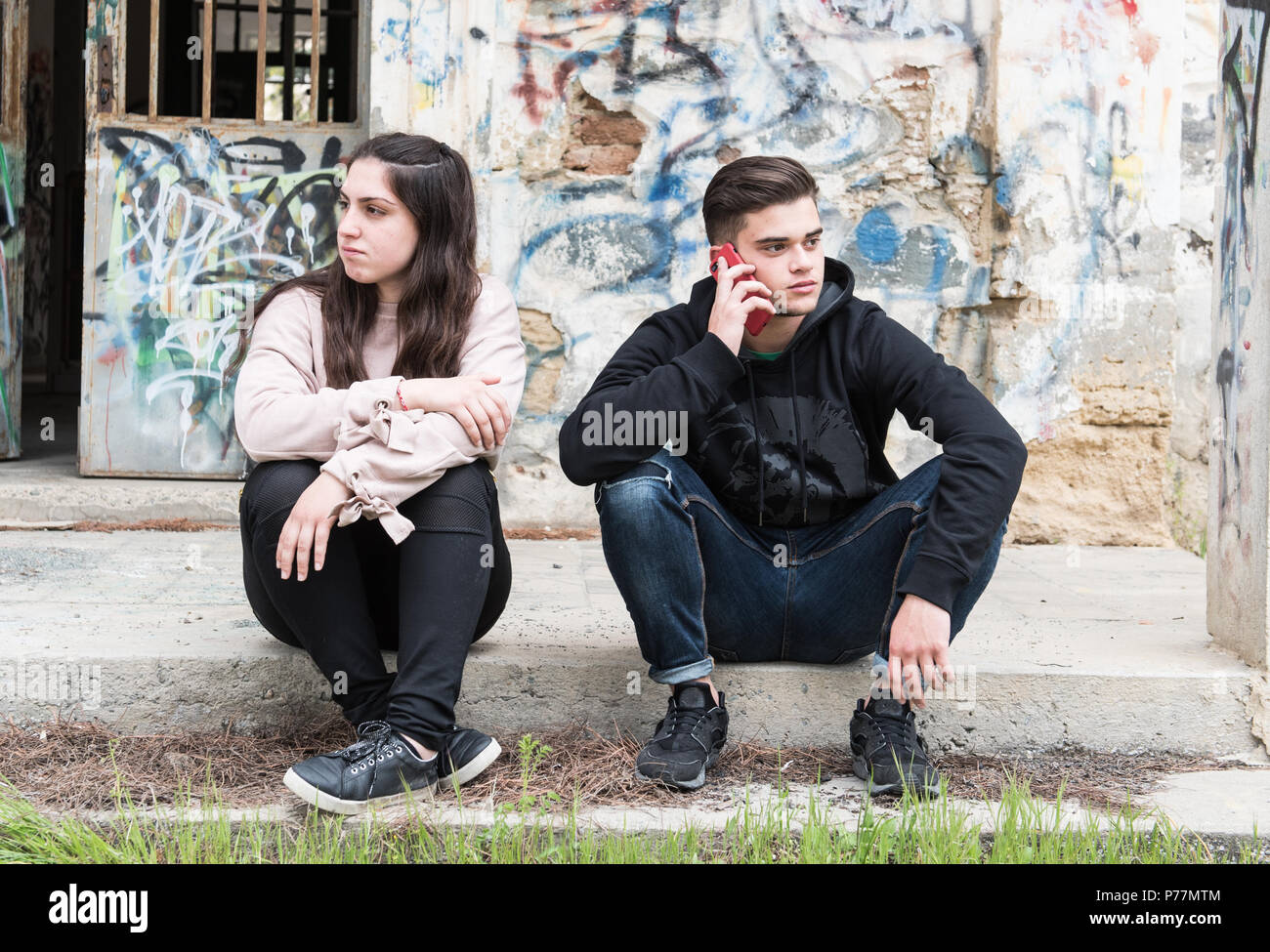 Girl ignoring boy hi-res stock photography and images - Alamy