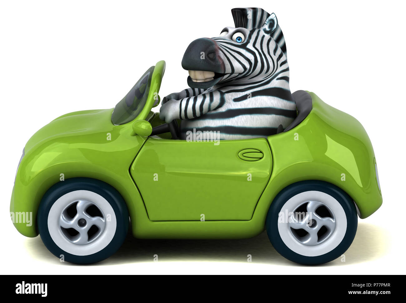 Fun zebra - 3D Illustration Stock Photo - Alamy