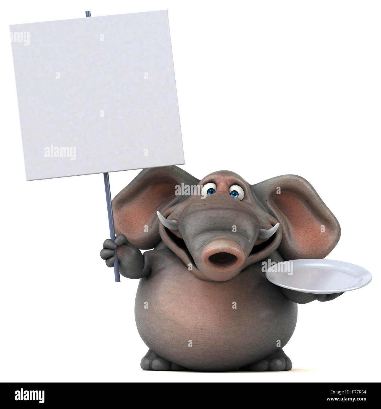 Fun elephant - 3D Illustration Stock Photo - Alamy