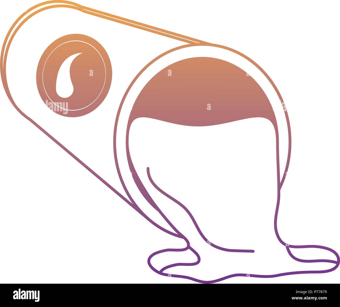 oil Barrel with spilled liquid icon over white background, vector ...